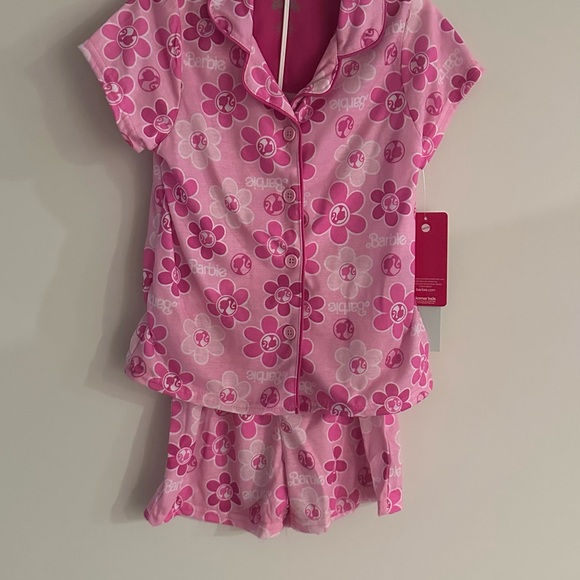 Barbie | Pajamas | Barbie Pink Floral Short Sleeve Pajama Set | Poshmark
